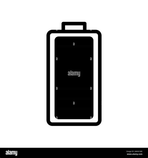 Battery Full Icon Line Isolated On White Background Black Flat Thin Icon On Modern Outline