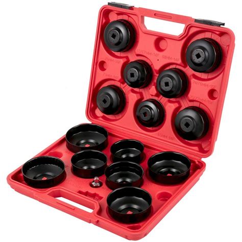 Vevor Oil Filter Socket Set 14 Pcs Oil Filter Wrench Set Sturdy Steel Oil Filter Socket 3 8