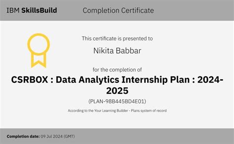 nikita babbar on linkedin dataanalytics internshipsuccess csrbox