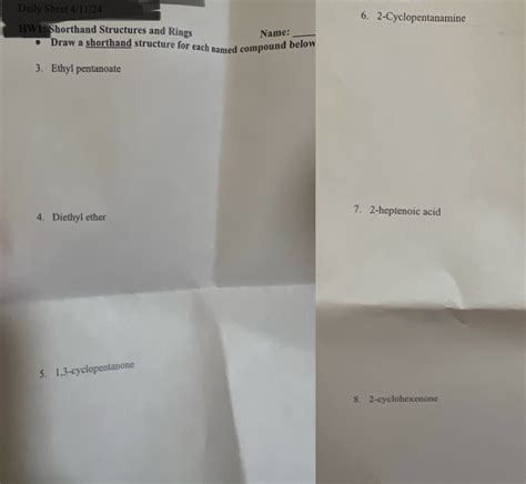 Solved Daily Sheet 4 11 24hw1 Shorthand Structures And