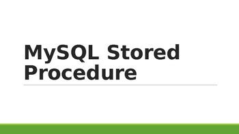 MySQL Stored Procedure By Code PH TPT