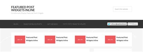 Add Featured Widgets Inline Anywhere In Genesis Wp Sites