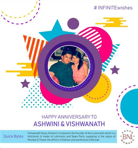 Bni Infinite We Wish A Very Happy Wedding Anniversary To