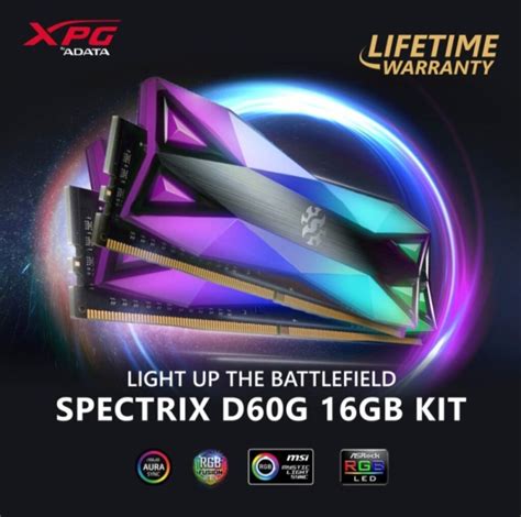 Xpg 16gb 2×8gb D60 Rgb 3200mhz Desktop Ram Pragyaz