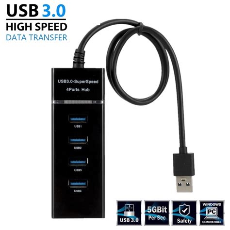 Hub Usb 3 0 4 Ports Multi Splitter Usb Adapter Exp Grandado