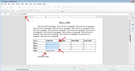 guide libreoffice writer part 4 tables freezenet ca