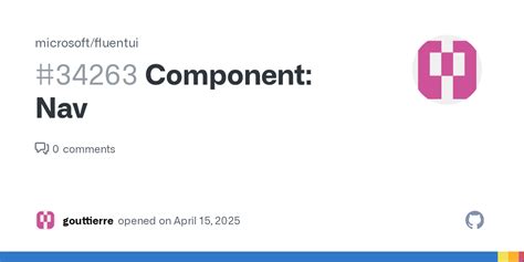 Component Nav · Issue 34263 · Microsoftfluentui · Github