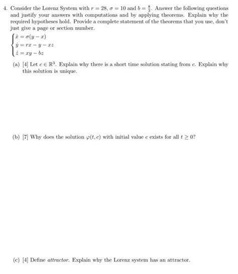 solved a 4 consider the lorenz system with r 28 0 10