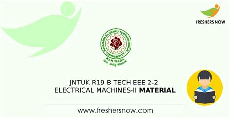 Jntuk R19 B Tech Eee 2 2 Electrical Machines Ii Material Notes