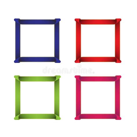 Ribbon Frame Vector Template Design Illustration Stock Vector Illustration Of Vintage Flag