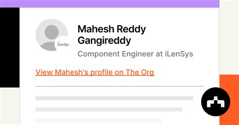 mahesh reddy gangireddy component engineer at ilensys the org
