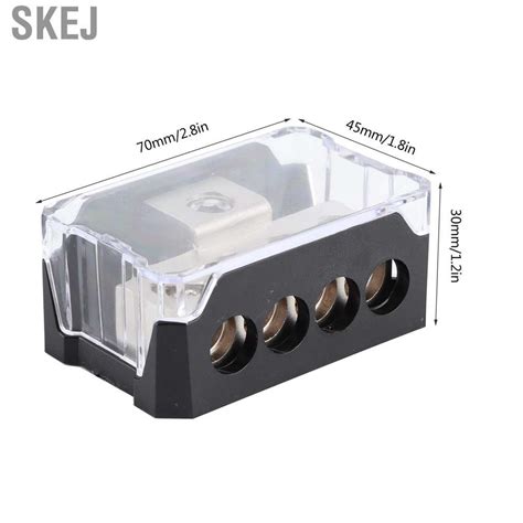 Skej Power Distribution Block 1 Way In 4 Ways Out Car Audio Stereo Amp Splitter Connecting Box