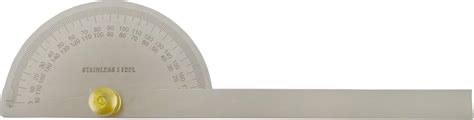 Engineers Protractor 180 Degree Stainless Steel Measuring Angle Marking