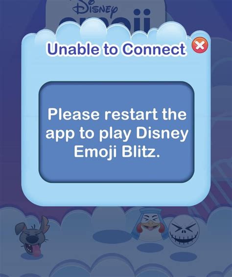 is anyone else having these error messages r disneyemojiblitz
