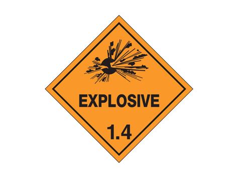 Acm Dangerous Goods Sign Class 14 Explosive Vanguard Group