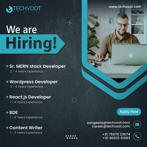 Techvoot Hiring Hiringnow Mernstackdeveloper Wordpressdeveloper