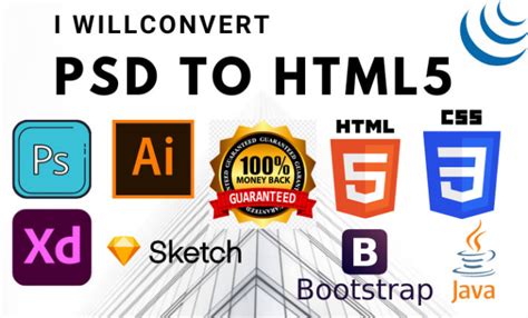 convert sketch psd xd to responsive html 5 bootstrap 5 by