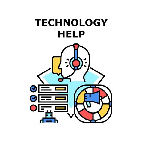 Help Technology Vector Concept Color Illustration 9755931 Vector Art At Vecteezy
