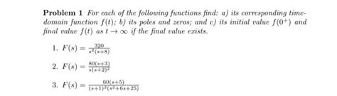 solved problem 1 for each of the following functions find