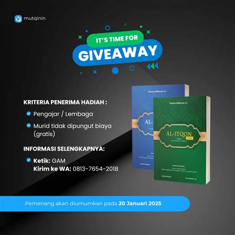 Mutqinin - 🎁 HADIAH SPESIAL DARI MUTQININ Bismillah... Dalam rangka menyambut bulan Romadhon ...