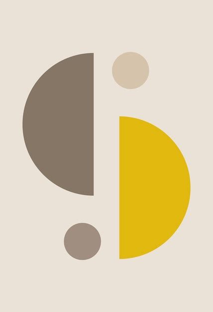 모양과 선의 기하학적 균형이 있는 현대 추상 배경 프리미엄 벡터