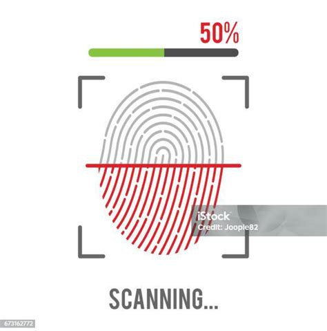 지문 스캐닝 아이콘 흰색 배경에 고립 생체 인식 인증 기호입니다 벡터 일러스트입니다 개인 장식품에 대한 스톡 벡터 아트 및 기타 이미지 개인 장식품 금고 보안 장비