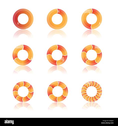 Set Of Red Diagrams Stock Photo Alamy