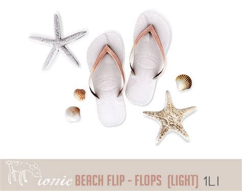 Second Life Marketplace Ionic Beach Flip Flops Light