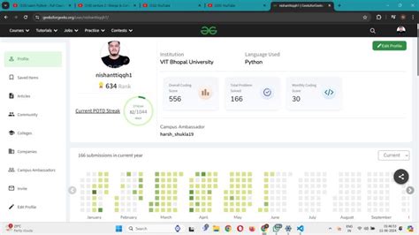 Nishant Tiwari On Linkedin Connections Daysofcode Drgvishwanathanchallenge Vitbhopallions