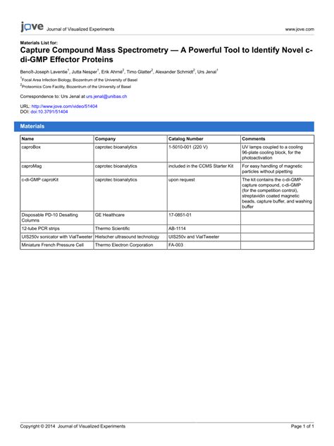 Pdf Capture Compound Mass Spectrometry A Powerful Tool To Identify Novel C Di Gmp Effector