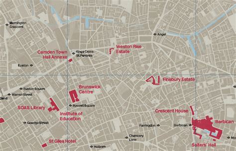 Brutalist London Map Mapping London