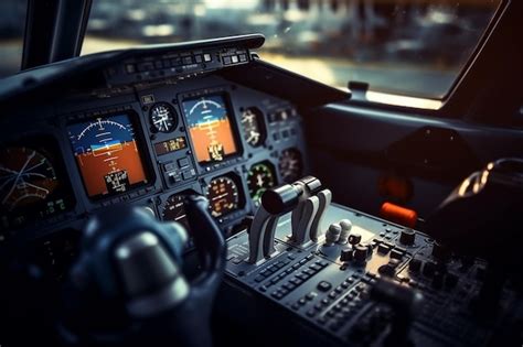 Premium Photo No People In Plane Cockpit To Fly Airplane With