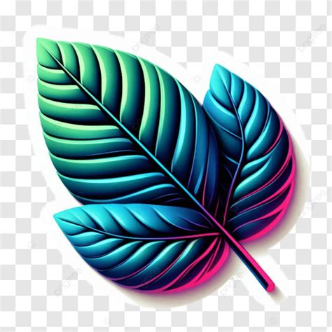 Colorful Gradient Leaves Illustration Colorful Leaves Gradient Leaves