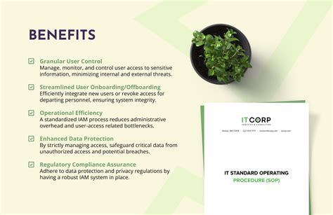 IT Standard Operating Procedure SOP Template In Word PDF Google