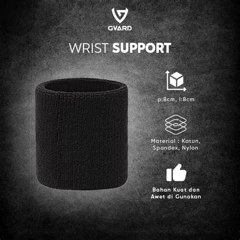 Jual Gvard Wrist Support Gelang Skate Keringat Tenis Olahraga Bendera Crossfit Pergelangan