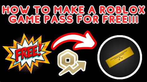 How To Create Free Game Passes On Roblox A Step By Step Guide Youtube