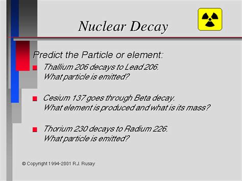 Nuclear Decay