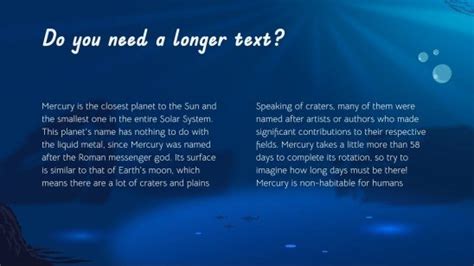 Deep Ocean Life Google Slides PowerPoint Template