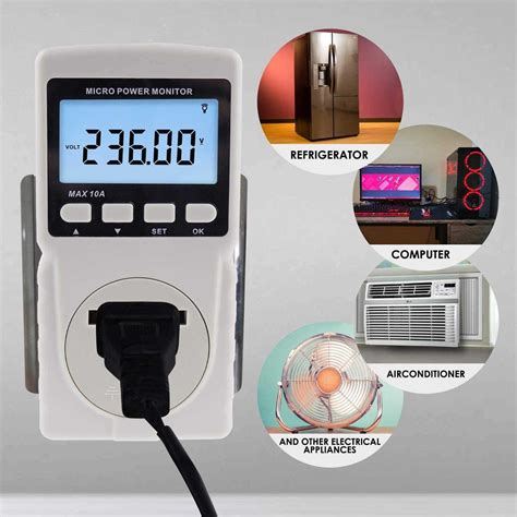 Digital Power Meter Wattmeter Energy Consumption Meter Watt Voltage Current Frequency