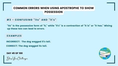 Common Errors Apostrophe For Possession