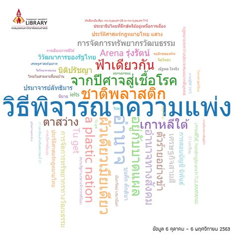 ช่วงนี้เพื่อน ๆ Thammasat University Library