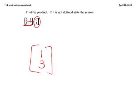 11 2 Multiplying Matrices Ppt