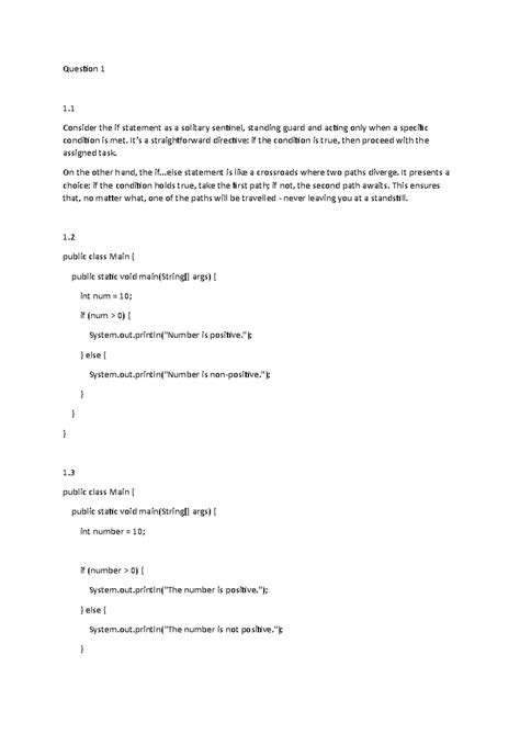 Formative Assessment 2 Fa2 Question 1 1 Consider The If Statement