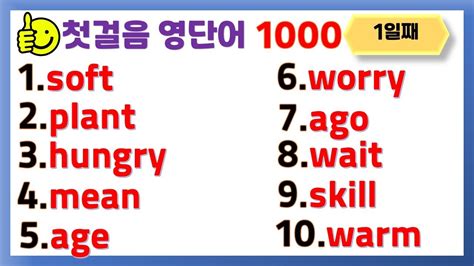 초보 탈출 영단어와 쉬운 활용 예문들 10001 Youtube