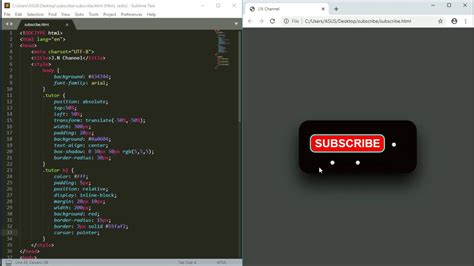 Membuat Tombol Subscribe Html Css Youtube