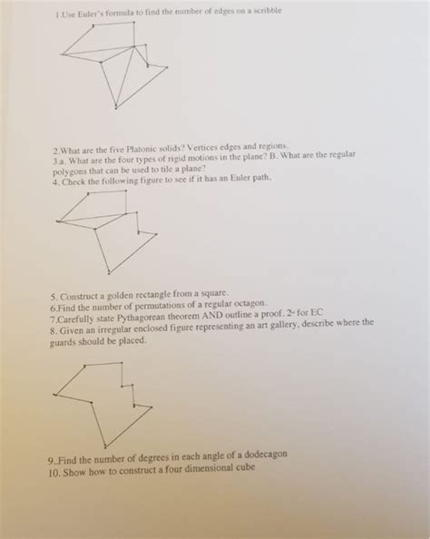 Solved Use Euler S Formula To Find The Number Of Edges On Chegg