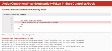 Ruby On Rails ActionController InvalidAuthenticityToken Error When Using Form With Stack