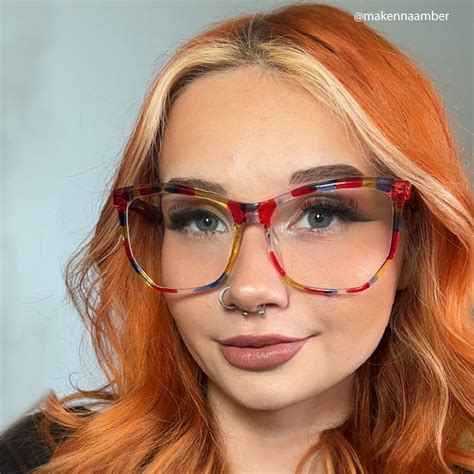 Geometric Libby Multicolor Glasses Deals Zeelool Glasses