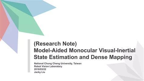research note model aided monocular visual inertial state estimation