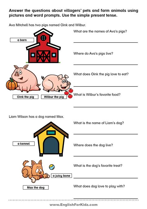 Simple Present Tense Reading Comprehension For Young Learners